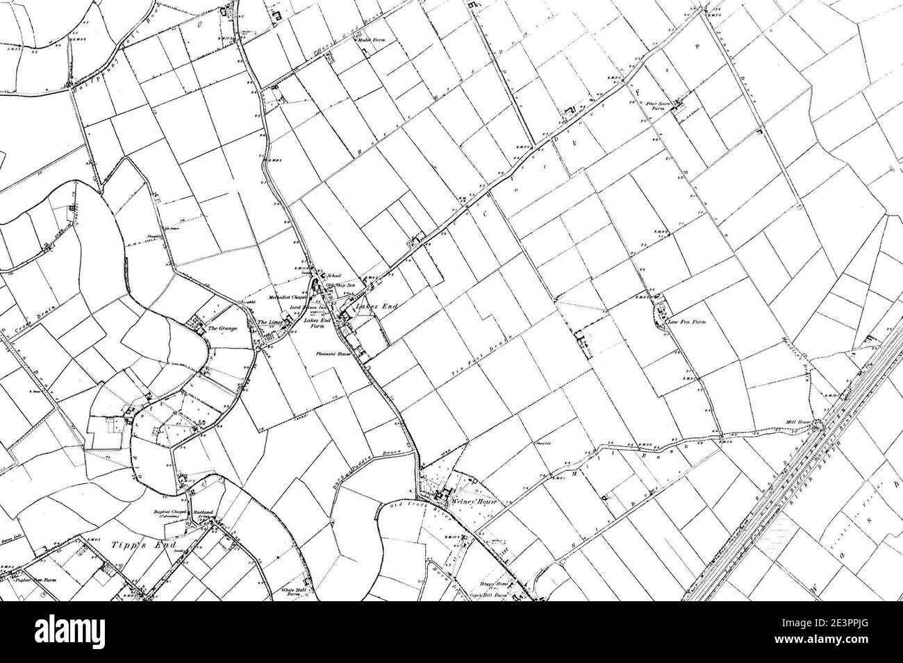Map of Norfolk OS Map name 080-NW, Ordnance Survey, 1883-1897 Stock ...
