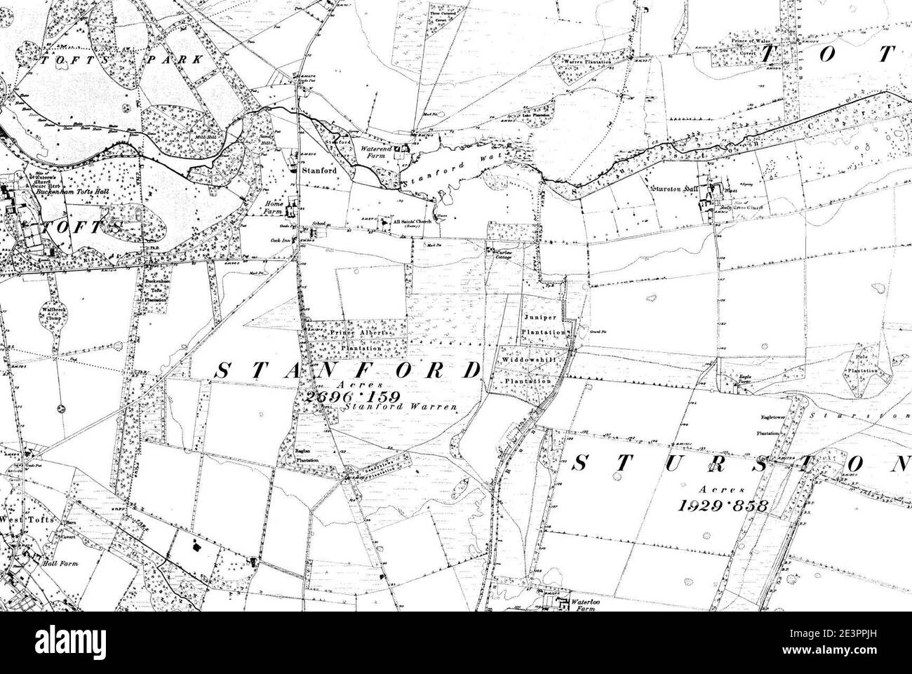 Map of Norfolk OS Map name 083-SE, Ordnance Survey, 1883-1897 Stock ...