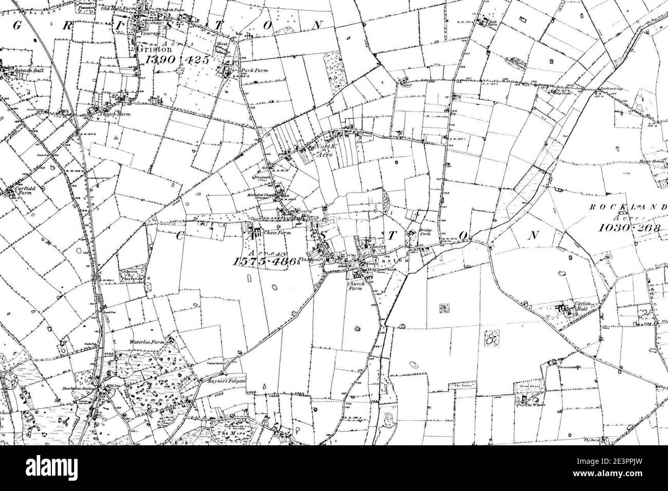 Map of Norfolk OS Map name 084-NE, Ordnance Survey, 1883-1897 Stock ...