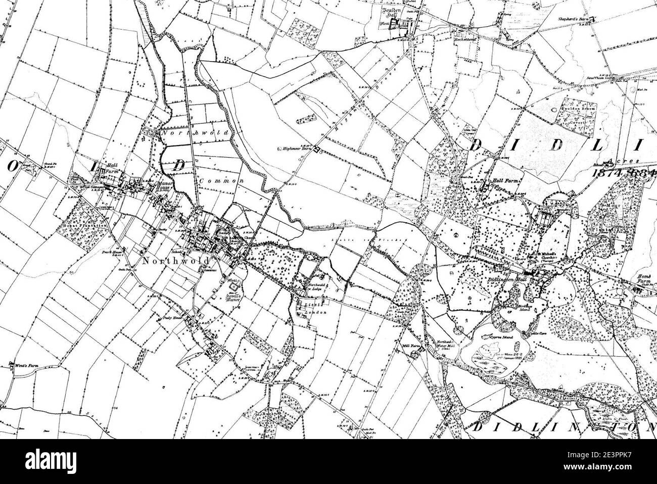 Map of Norfolk OS Map name 082-NE, Ordnance Survey, 1883-1897 Stock ...