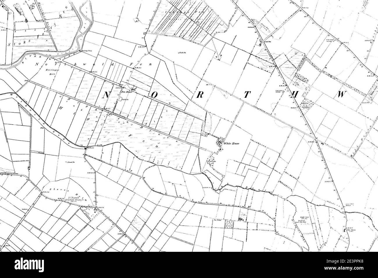 Map of Norfolk OS Map name 082-NW, Ordnance Survey, 1883-1897 Stock ...