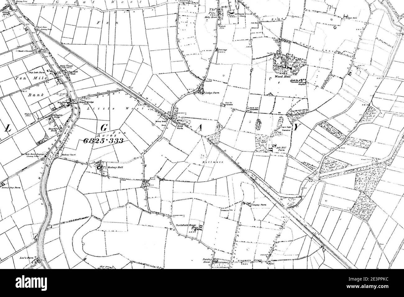 Map of Norfolk OS Map name 081-NW, Ordnance Survey, 1883-1897 Stock ...