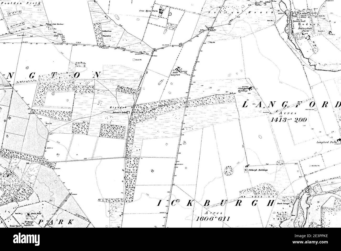 Map of Norfolk OS Map name 083-NW, Ordnance Survey, 1883-1897 Stock ...