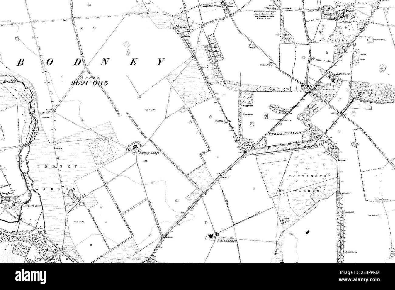Map of Norfolk OS Map name 083-NE, Ordnance Survey, 1883-1897 Stock ...