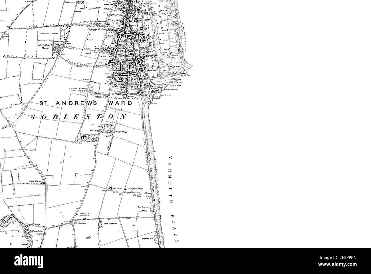 Map of Norfolk OS Map name 078-SE, Ordnance Survey, 1883-1897 Stock ...