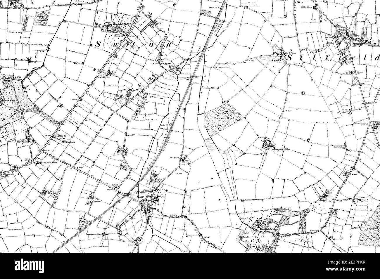 Map of Norfolk OS Map name 086-NW, Ordnance Survey, 1883-1897 Stock ...