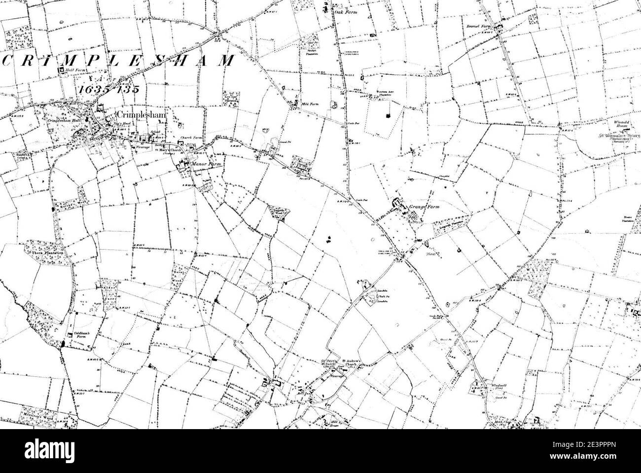 Map of Norfolk OS Map name 069-NE, Ordnance Survey, 1883-1897 Stock ...
