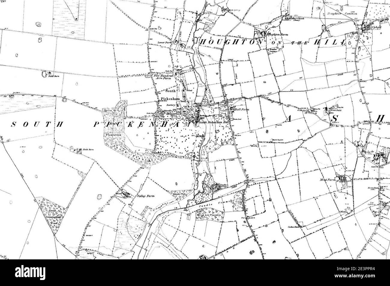 Map of Norfolk OS Map name 071-NE, Ordnance Survey, 1883-1897 Stock ...