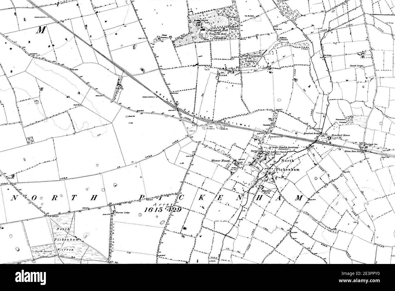 Map of Norfolk OS Map name 059-SE, Ordnance Survey, 1883-1897 Stock ...