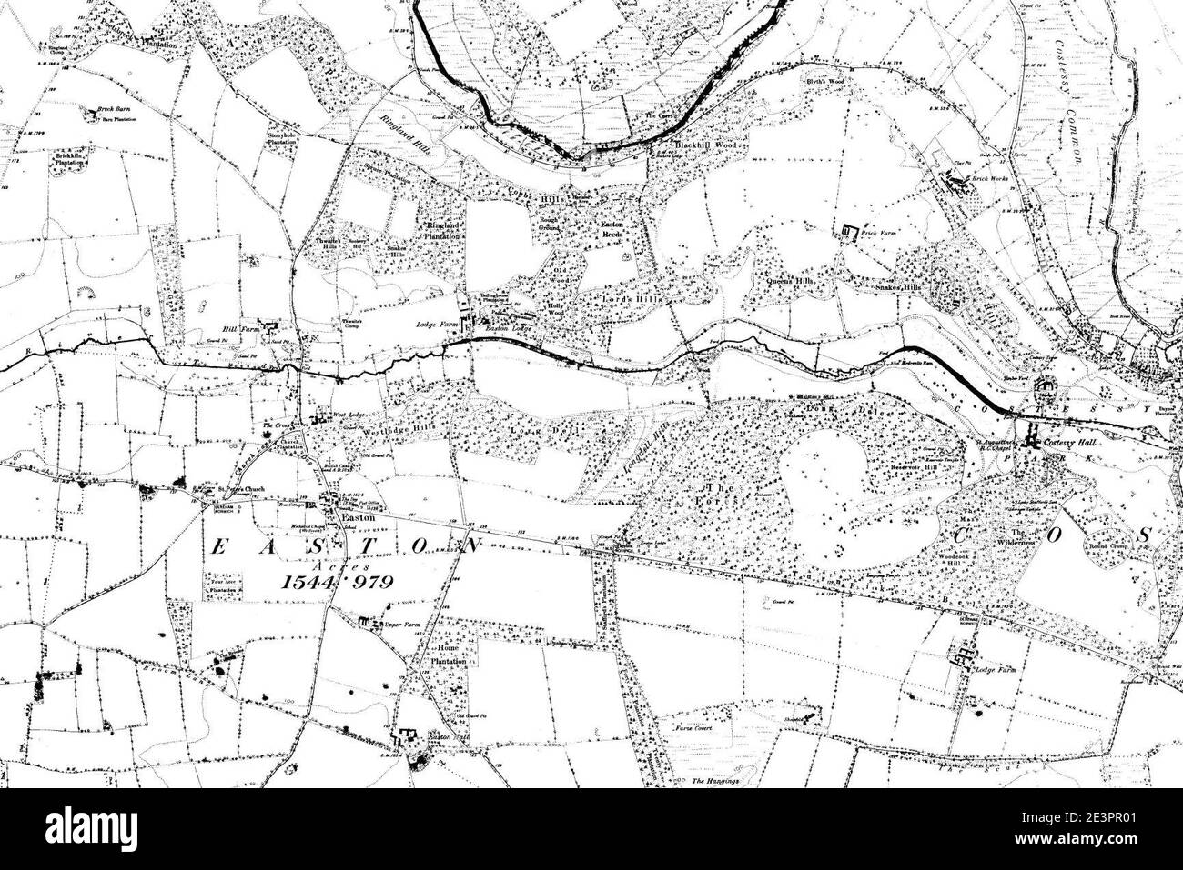 Map of Norfolk OS Map name 062-NE, Ordnance Survey, 1883-1897 Stock ...