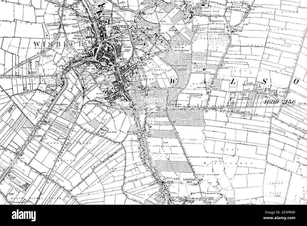 Map of Norfolk OS Map name 055-NE, Ordnance Survey, 1883-1897 Stock ...