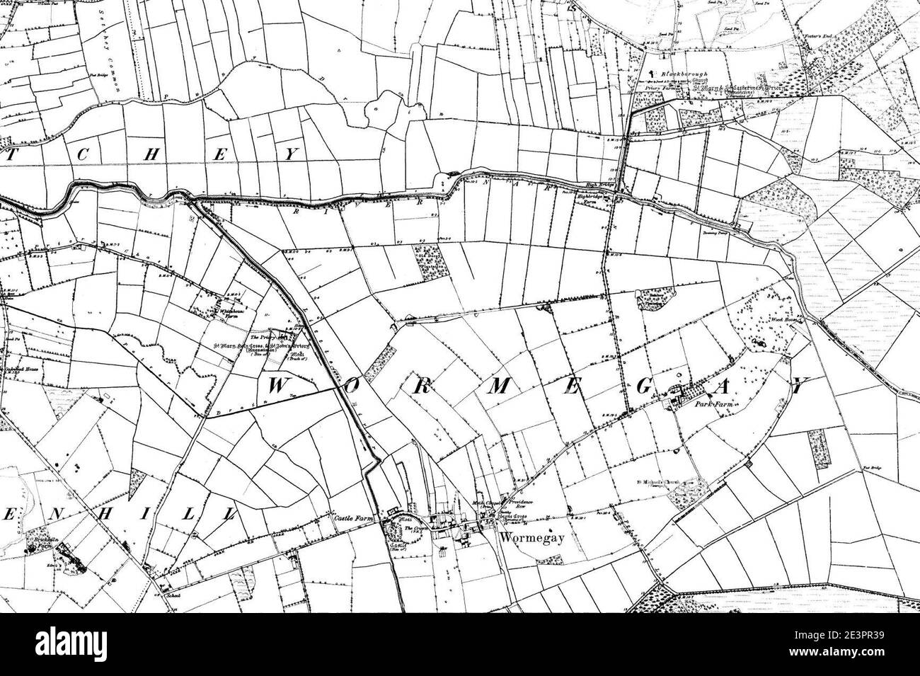 Map of Norfolk OS Map name 045-SE, Ordnance Survey, 1883-1897 Stock ...