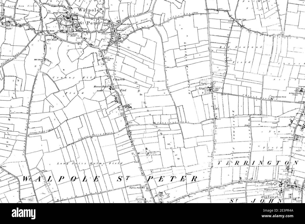 Map of Norfolk OS Map name 044-NW, Ordnance Survey, 1883-1897 Stock ...