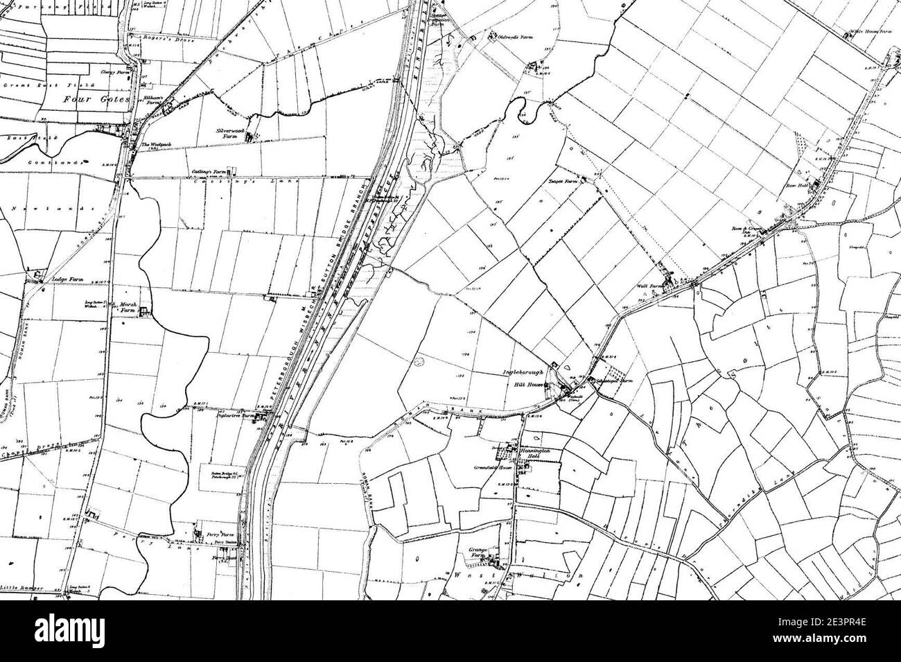 Map of Norfolk OS Map name 043-NE, Ordnance Survey, 1883-1897 Stock ...
