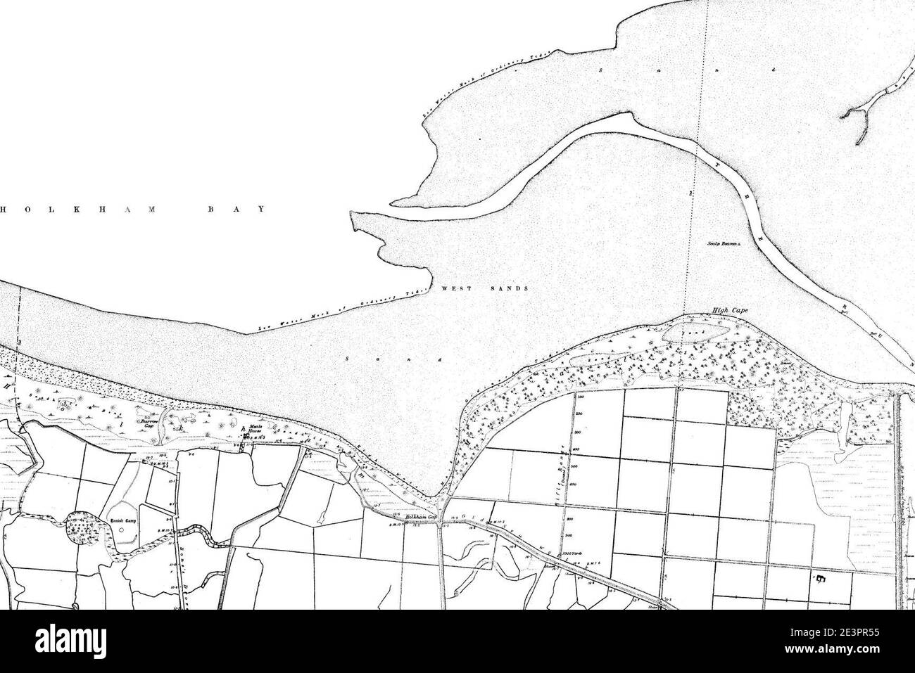 Map of Norfolk OS Map name 003-SW, Ordnance Survey, 1883-1897 Stock ...