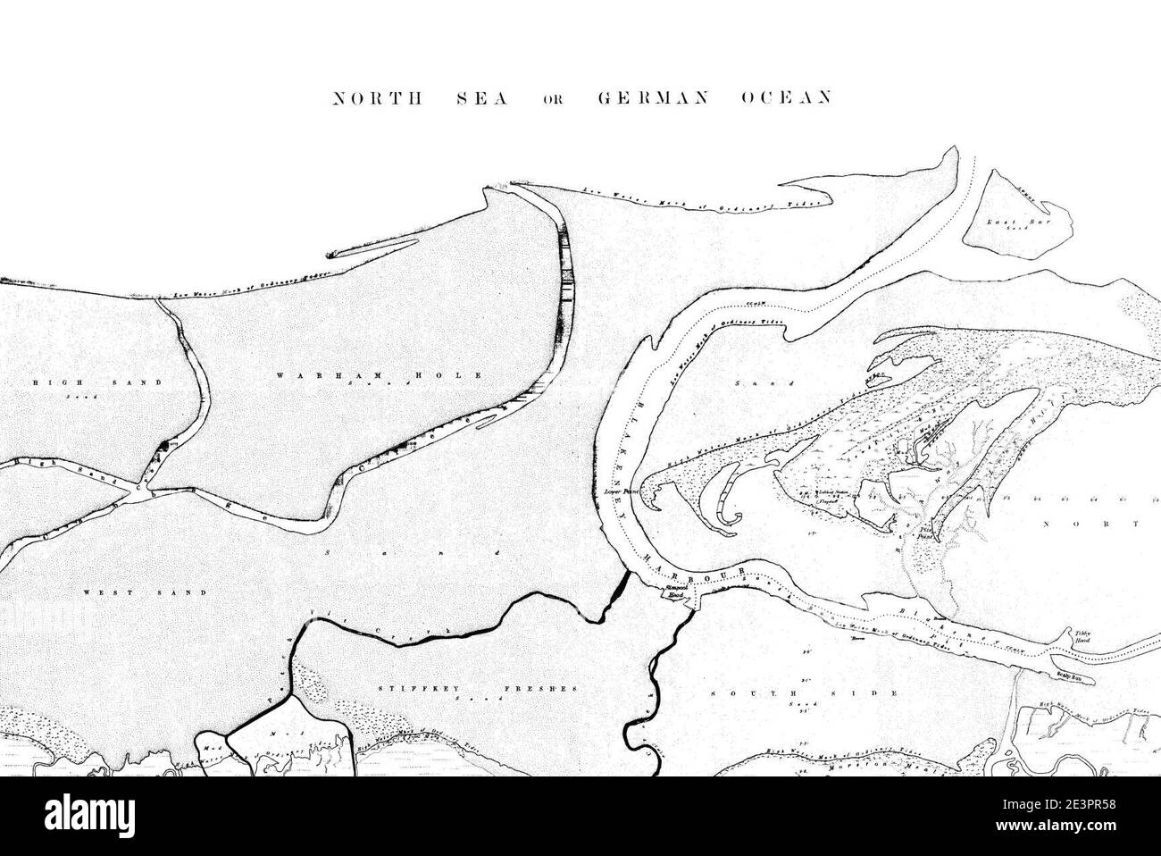 Map of Norfolk OS Map name 004-SW, Ordnance Survey, 1883-1897 Stock ...