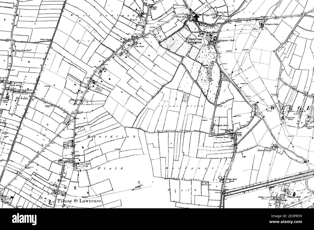 Map of Norfolk OS Map name 044-NE, Ordnance Survey, 1883-1897 Stock ...