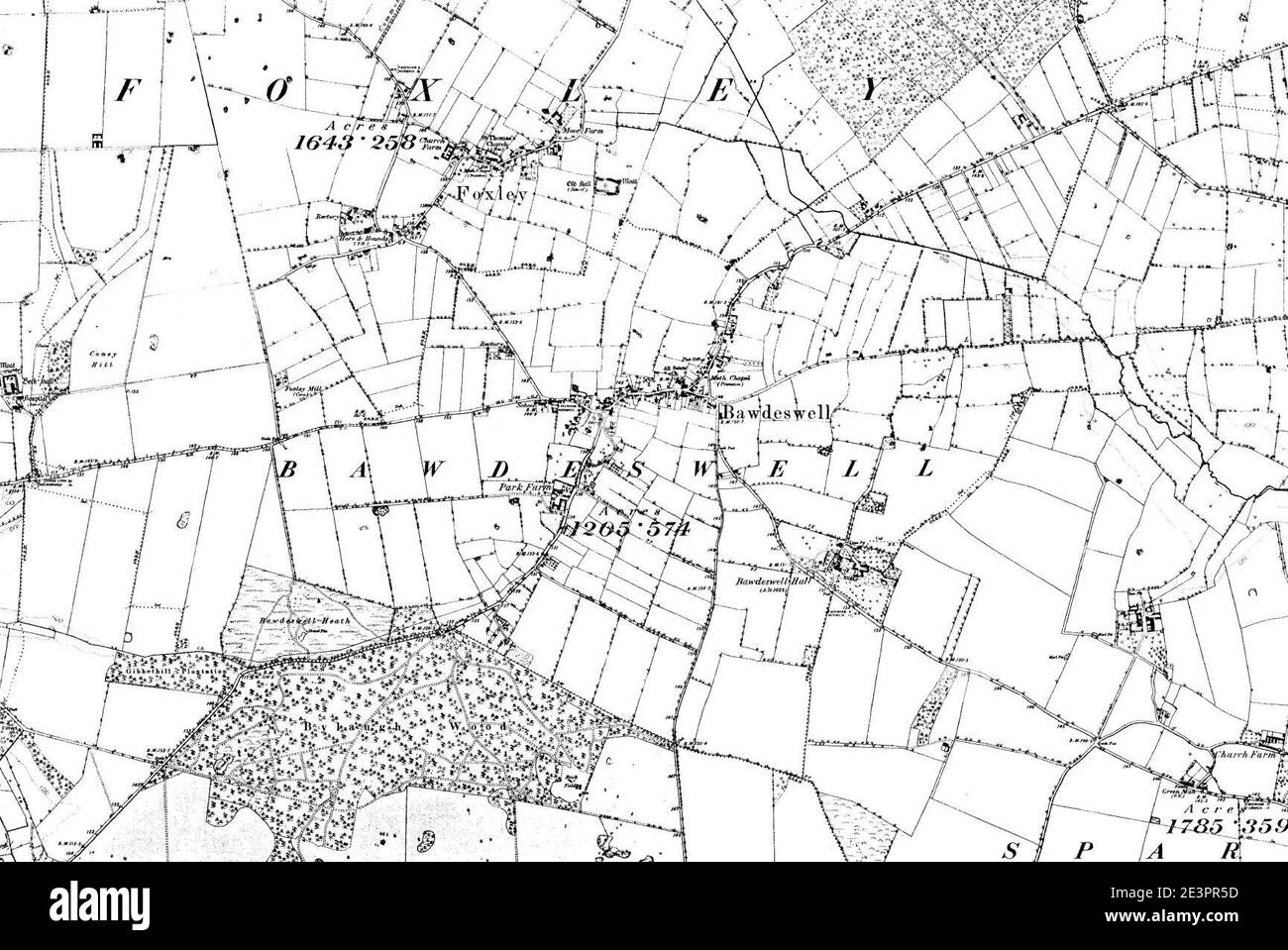 Map of Norfolk OS Map name 037-SE, Ordnance Survey, 1883-1897 Stock ...