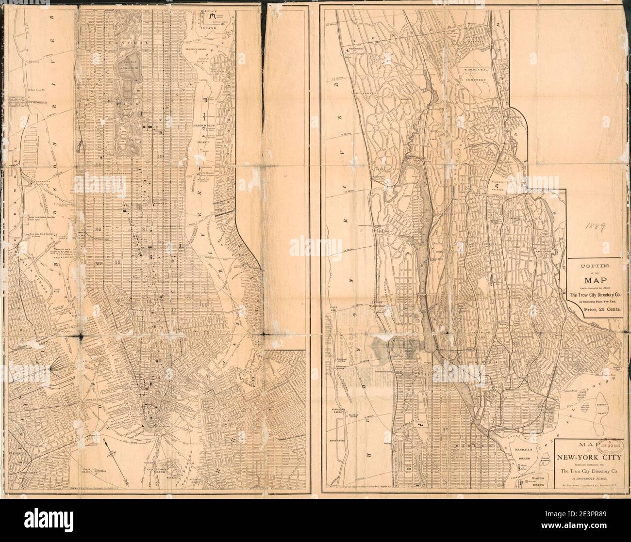Map of New-York City Stock Photo - Alamy