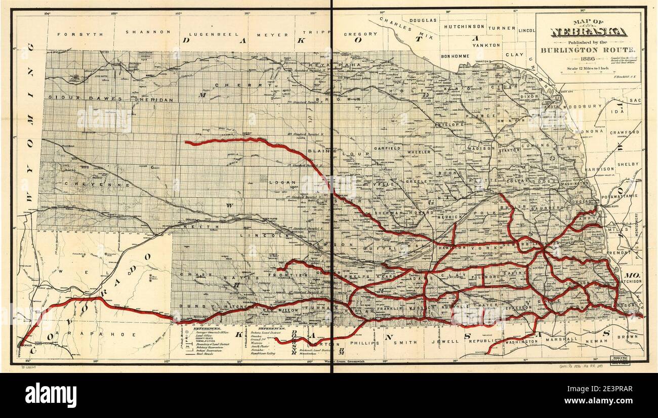 Vintage map of burlington hi-res stock photography and images - Alamy