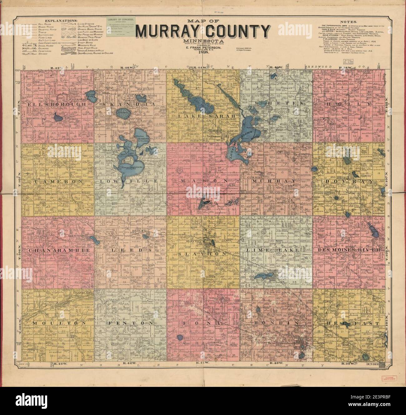 Map of Murray County, Minnesota - compiled and drawn from a special ...