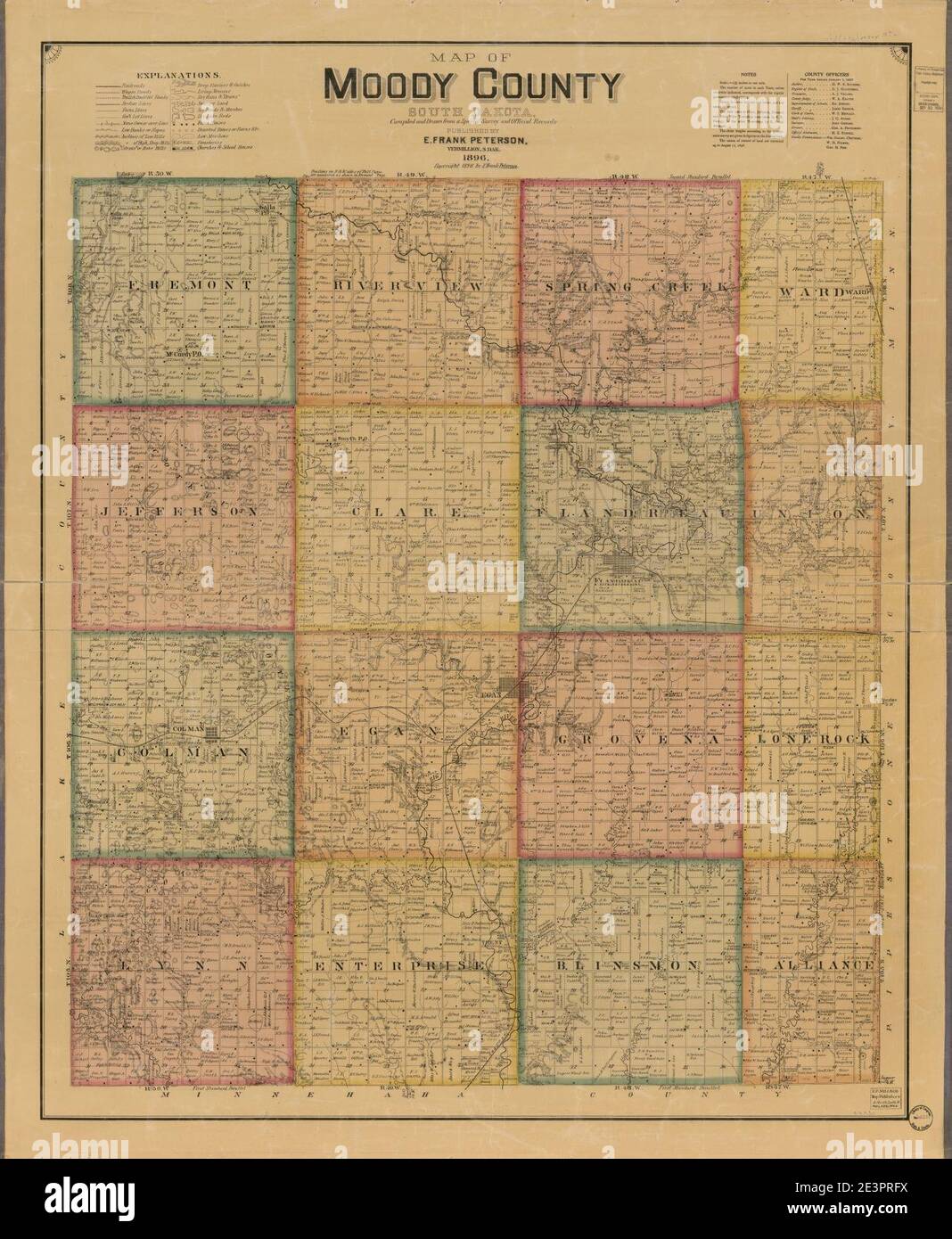 Map of Moody County, South Dakota - compiled and drawn from a special ...