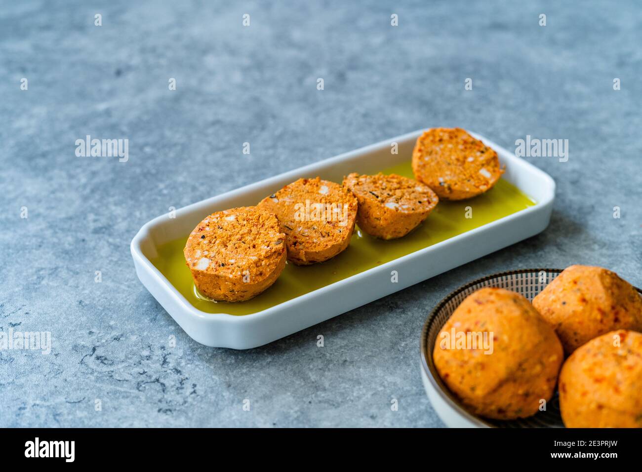 Traditional Turkish Spicy Surk Cheese Balls with Olive Oil from Hatay ...