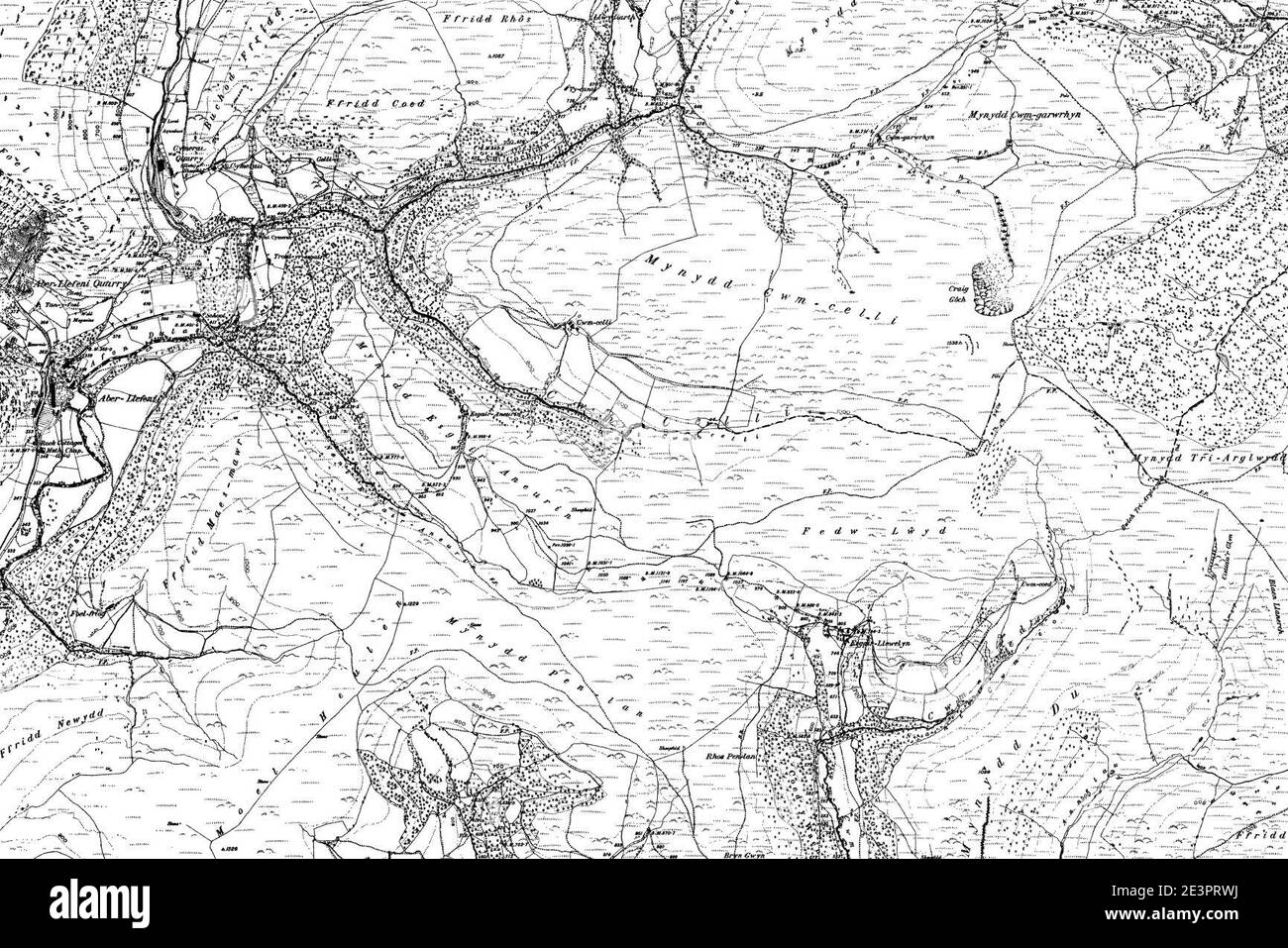 Map of Montgomeryshire OS Map name 019-NW, Ordnance Survey, 1885-1896 ...