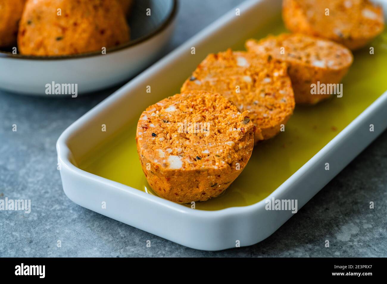 Traditional Turkish Spicy Surk Cheese Balls with Olive Oil from Hatay ...