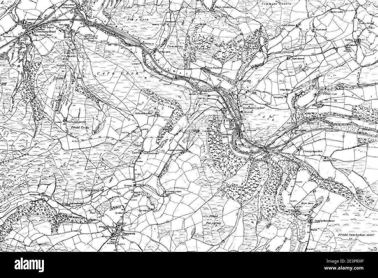 Map of Montgomeryshire OS Map name 026-NE, Ordnance Survey, 1885-1896 ...