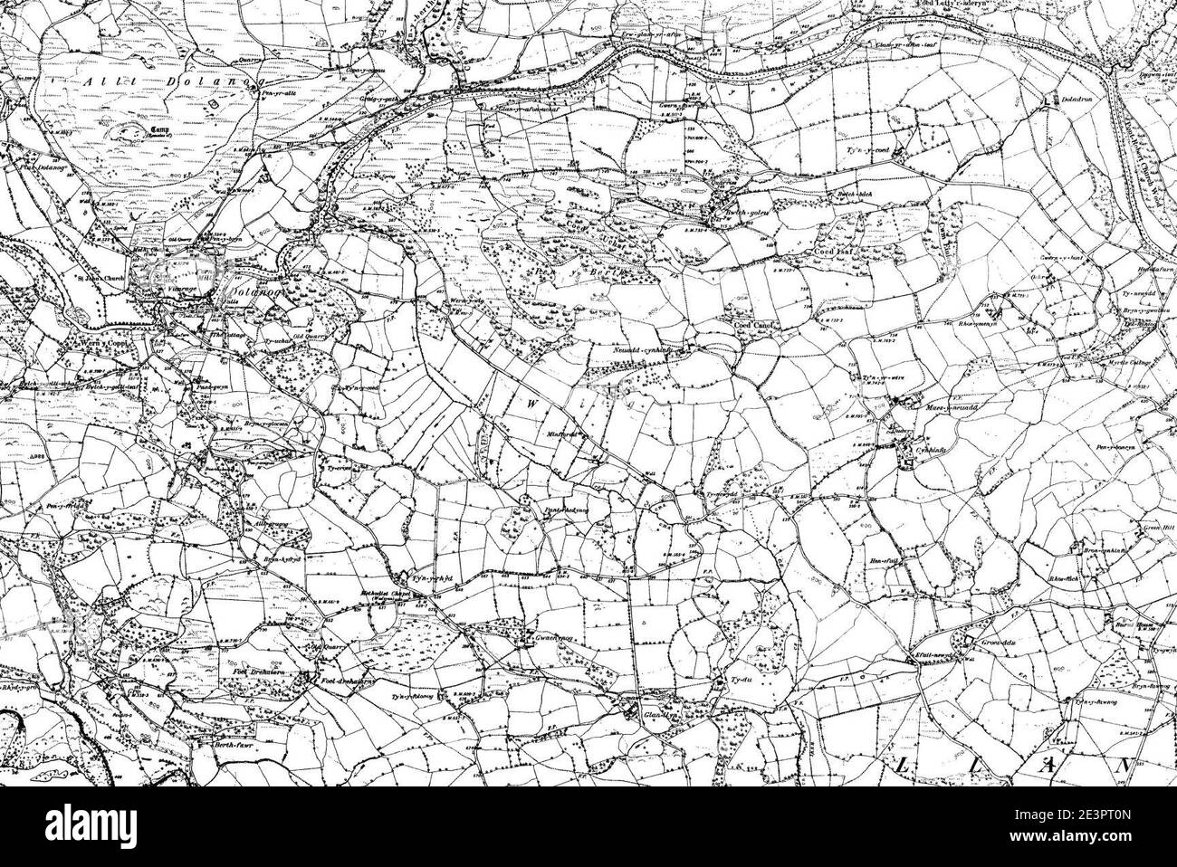 Map of Montgomeryshire OS Map name 014-SW, Ordnance Survey, 1885-1896 ...