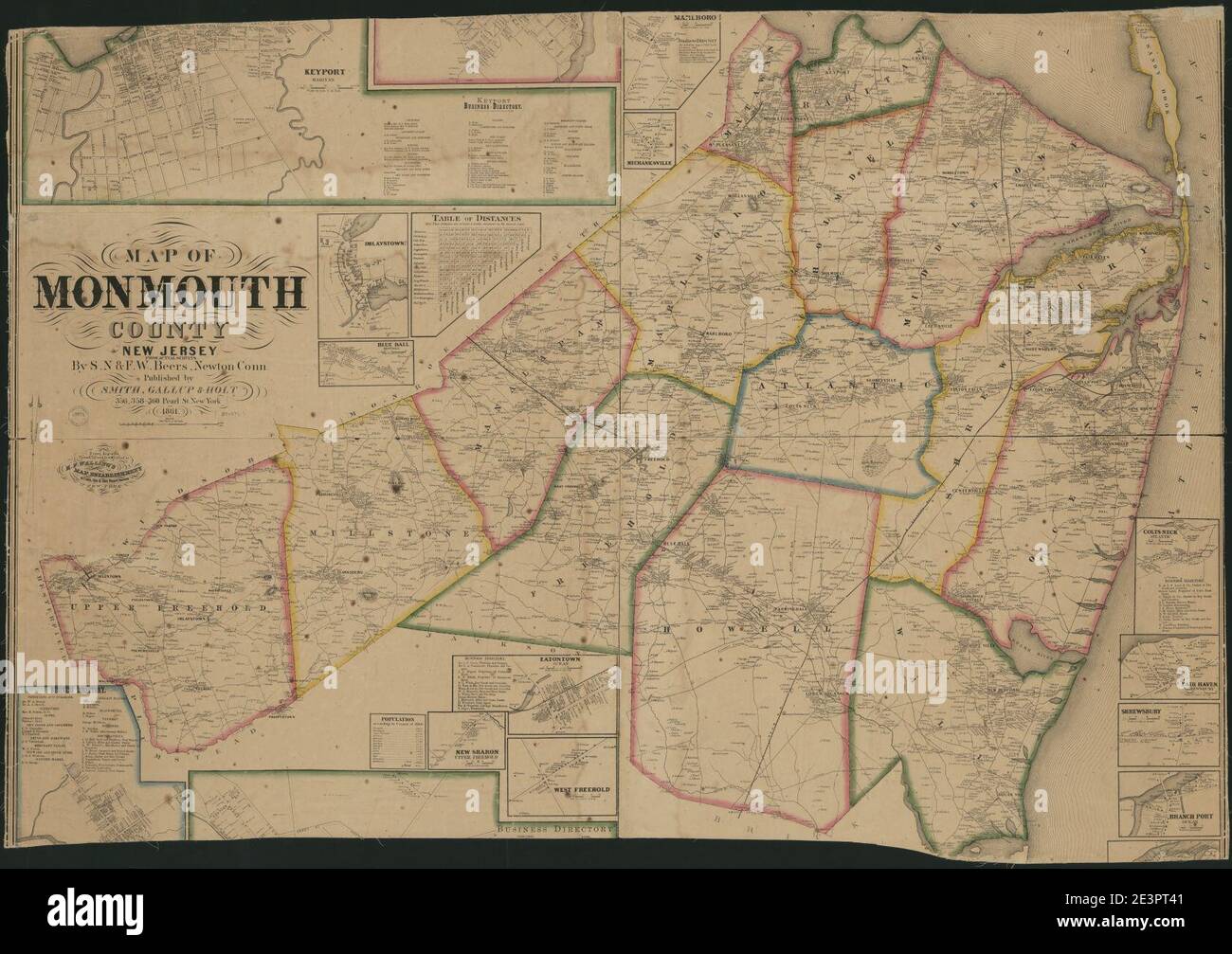 Monmouth map hi-res stock photography and images - Alamy