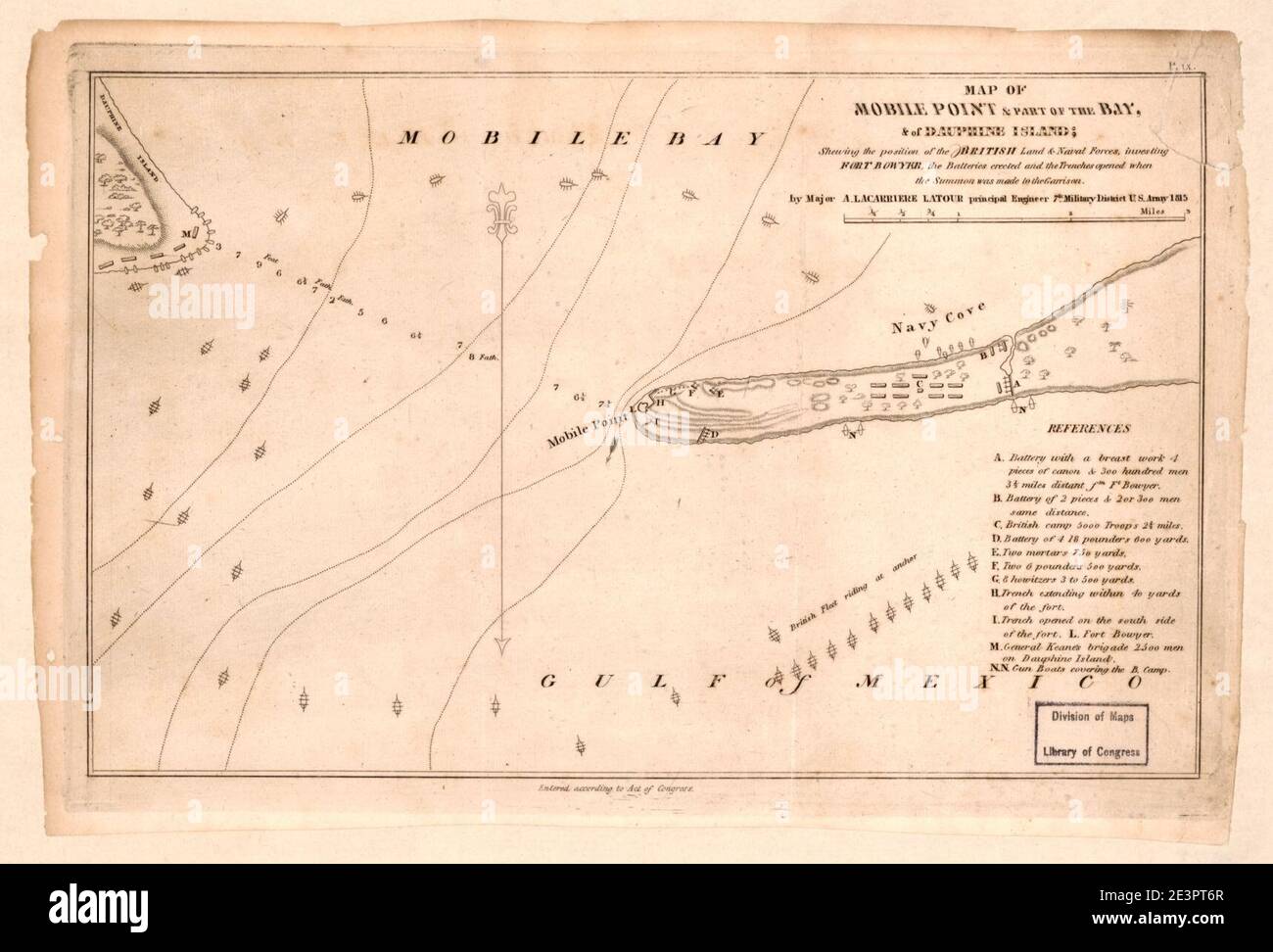 Map of Mobile Point & part of the Bay & of Dauphine Island shewing the ...