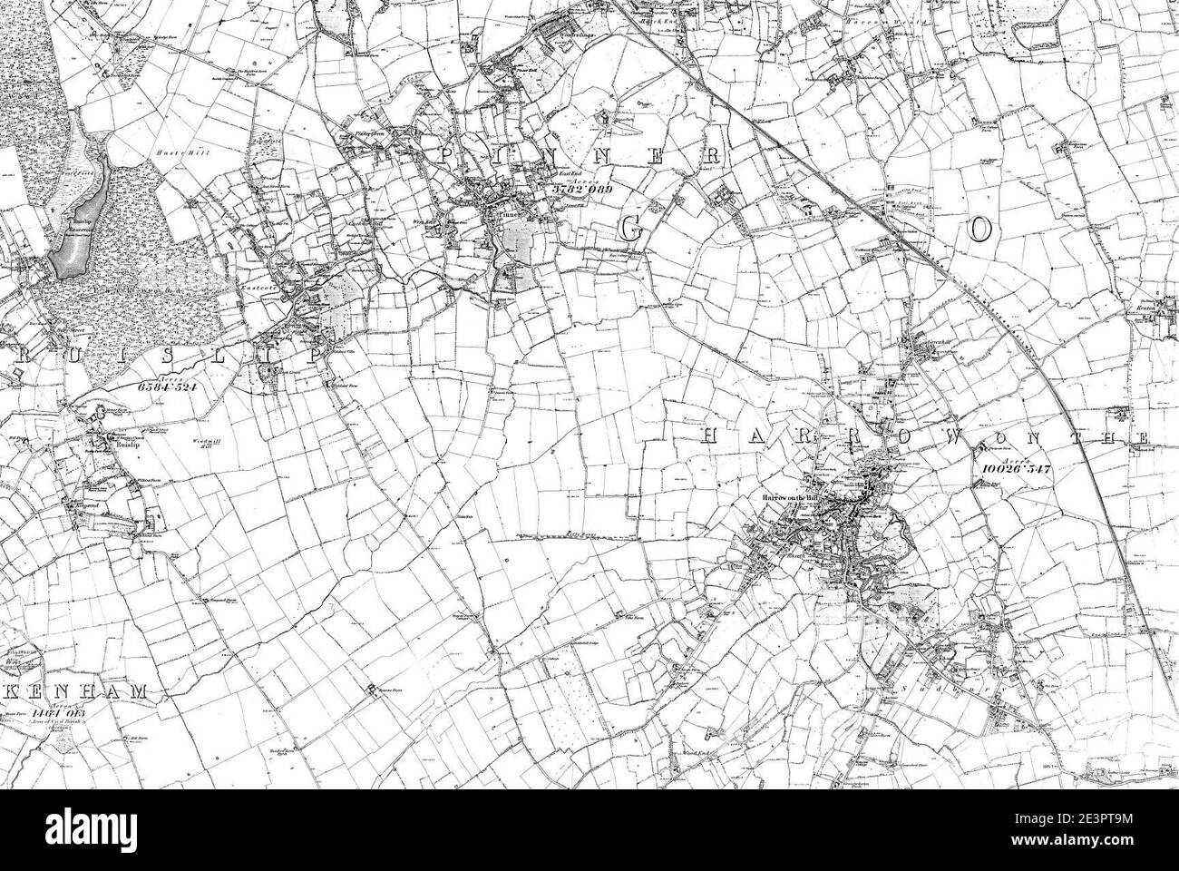 Vintage map of middlesex hi-res stock photography and images - Alamy