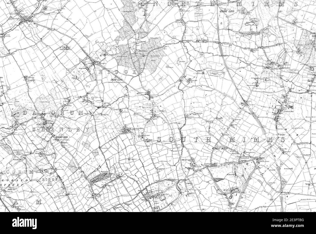 Map of Middlesex Sheet 001, Ordnance Survey, 1868-1883 Stock Photo - Alamy