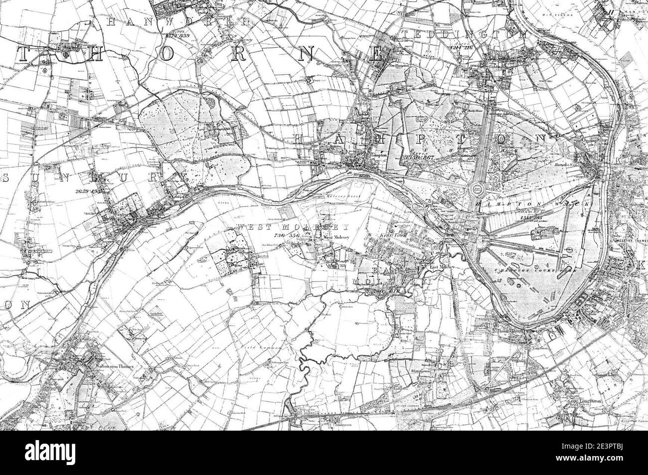 Map of middlesex Black and White Stock Photos & Images - Alamy