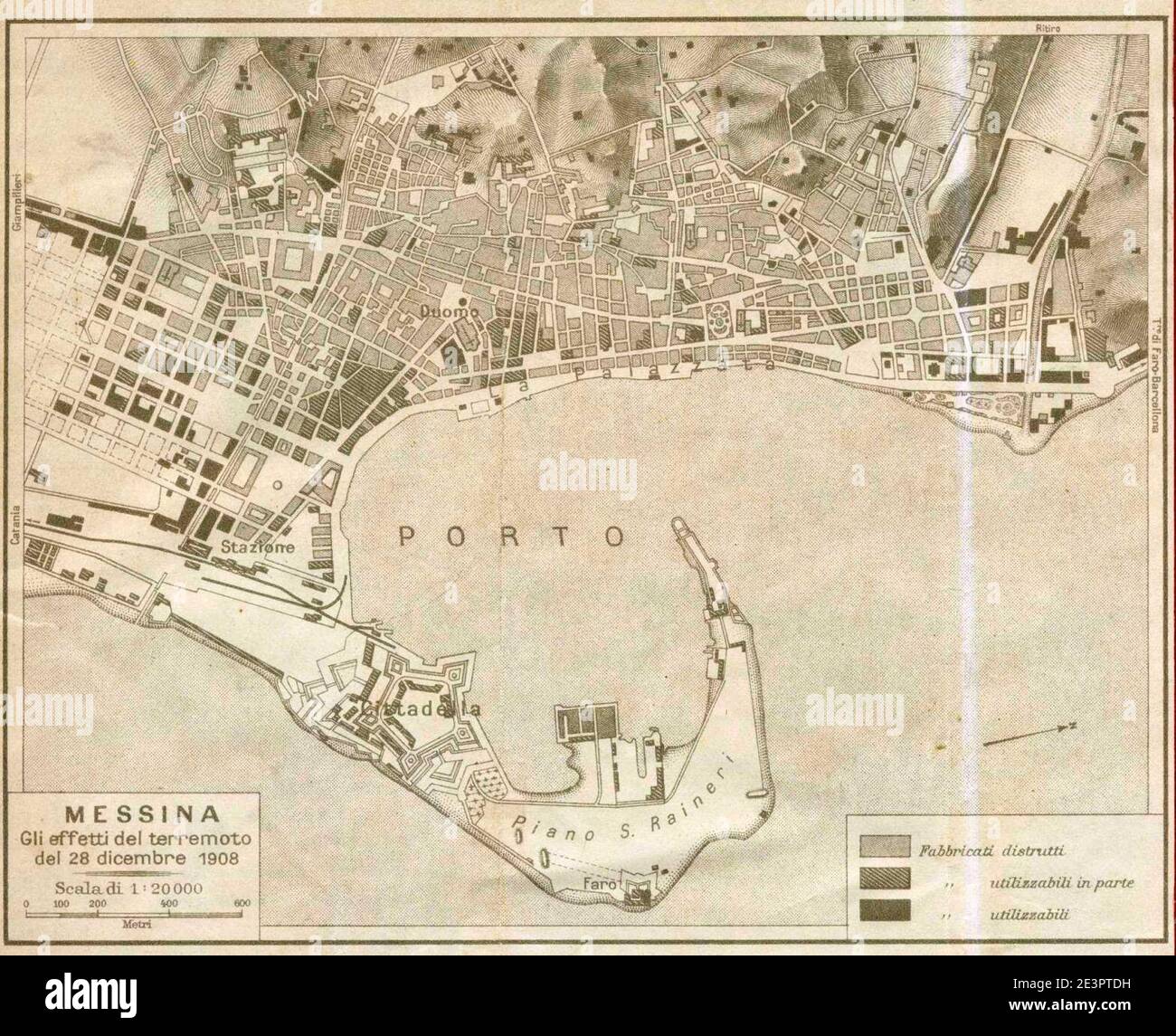 Map of Messina 4 Stock Photo - Alamy