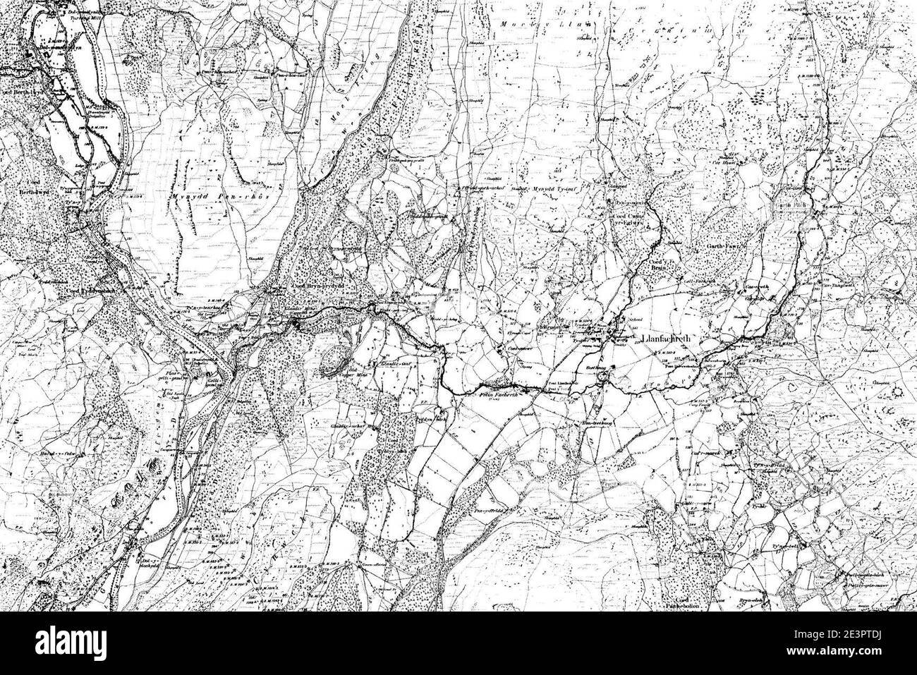 Map of Merionethshire OS Map name 033-NE, Ordnance Survey, 1888-1892 ...