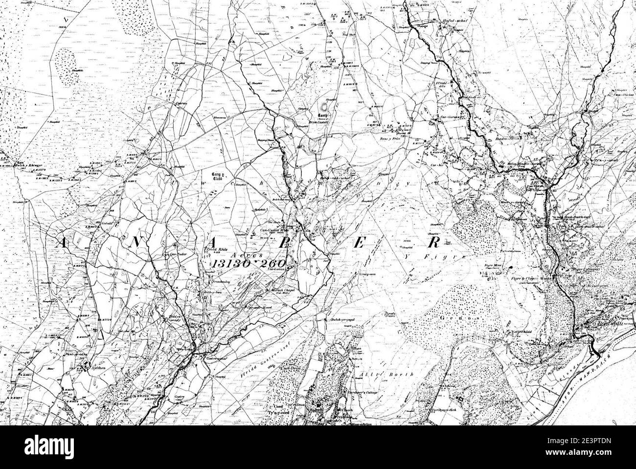 Map of Merionethshire OS Map name 032-SE, Ordnance Survey, 1888-1892 ...