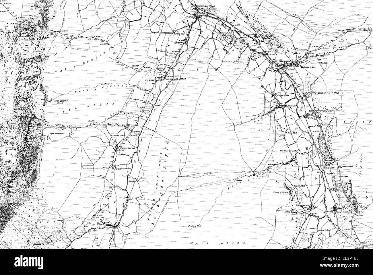 Map of Merionethshire OS Map name 029-SW, Ordnance Survey, 1888-1892 ...