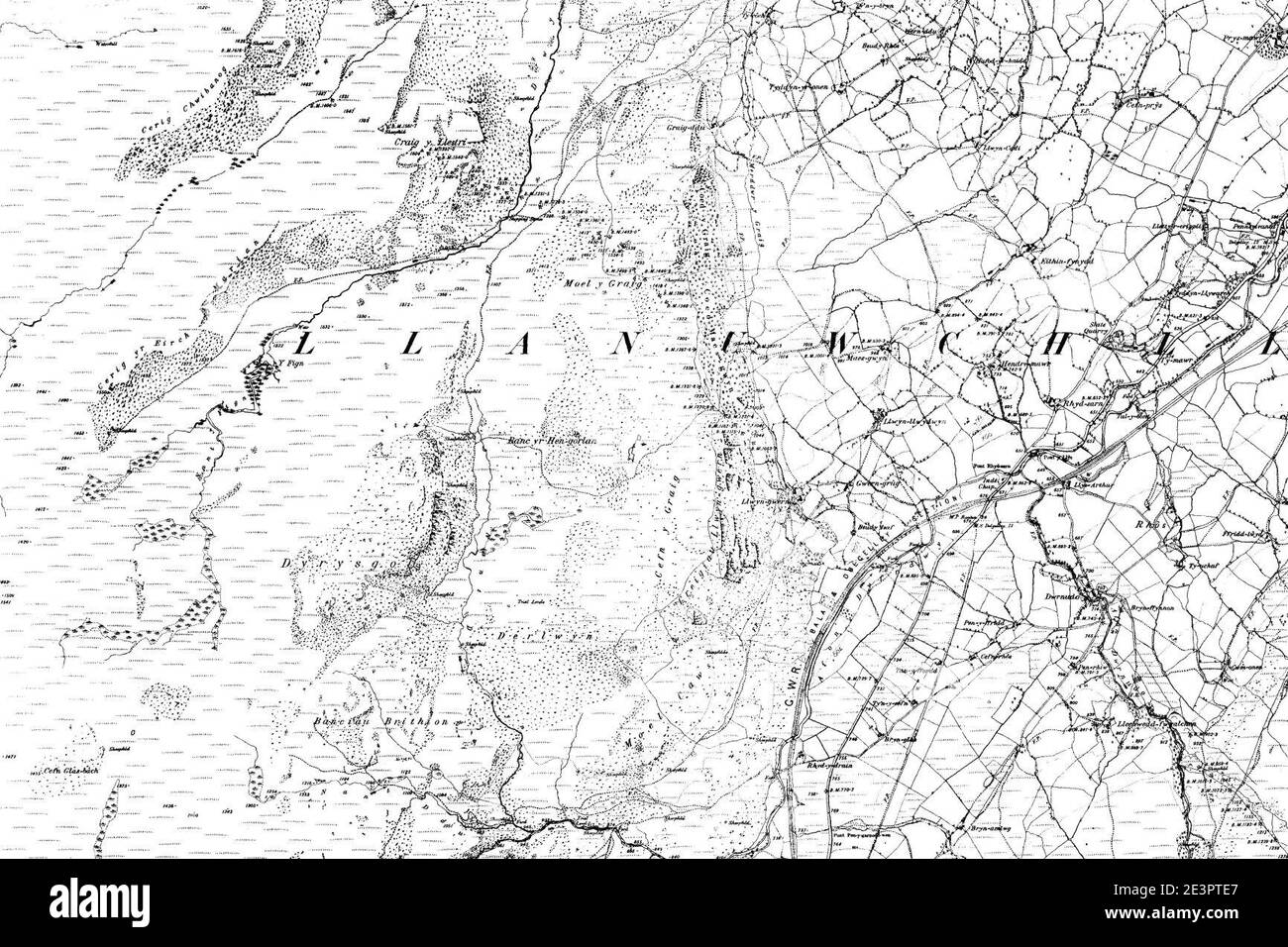 Map of Merionethshire OS Map name 028-NE, Ordnance Survey, 1888-1892 ...