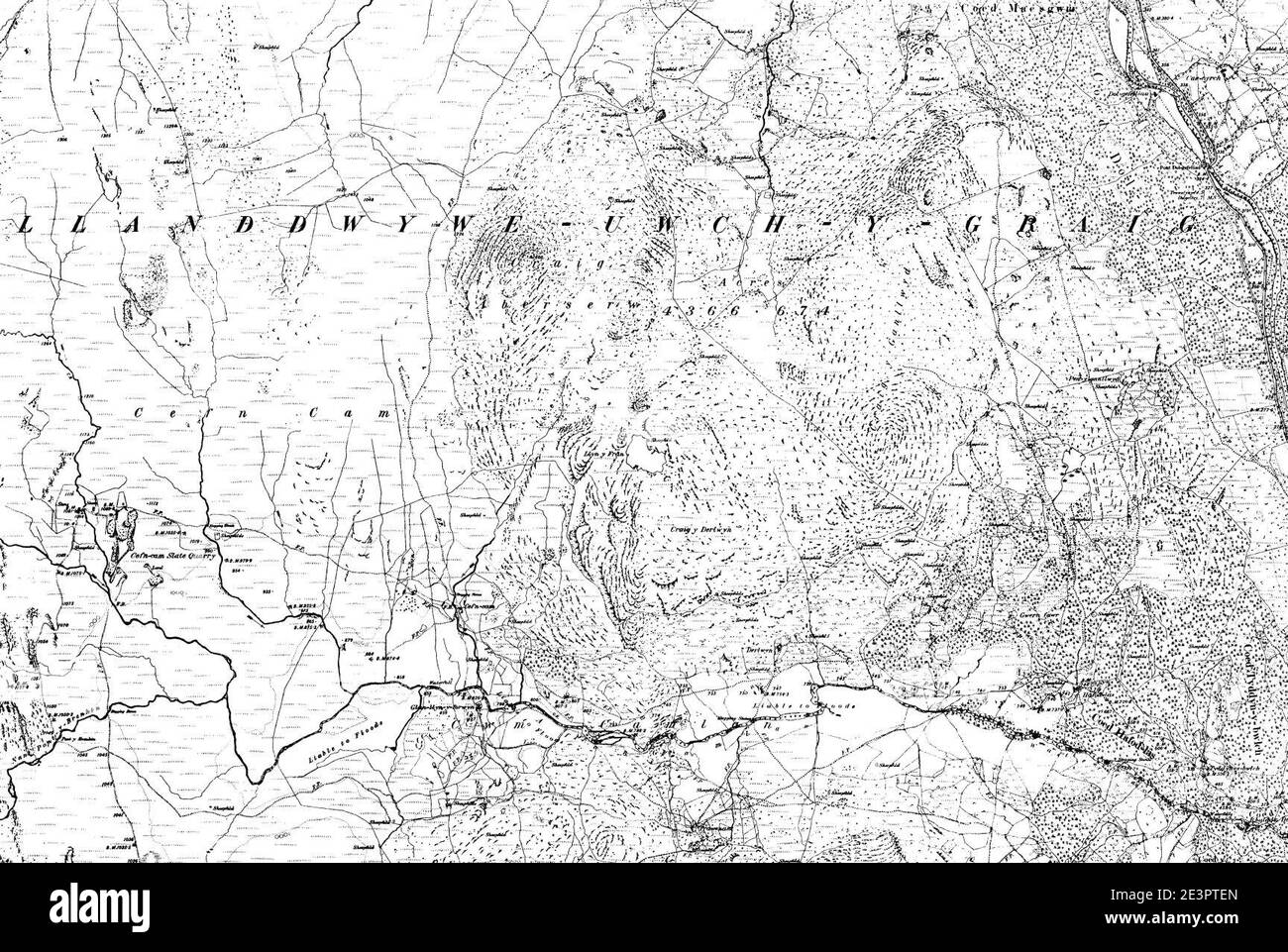 Map of Merionethshire OS Map name 027-SW, Ordnance Survey, 1888-1892 ...