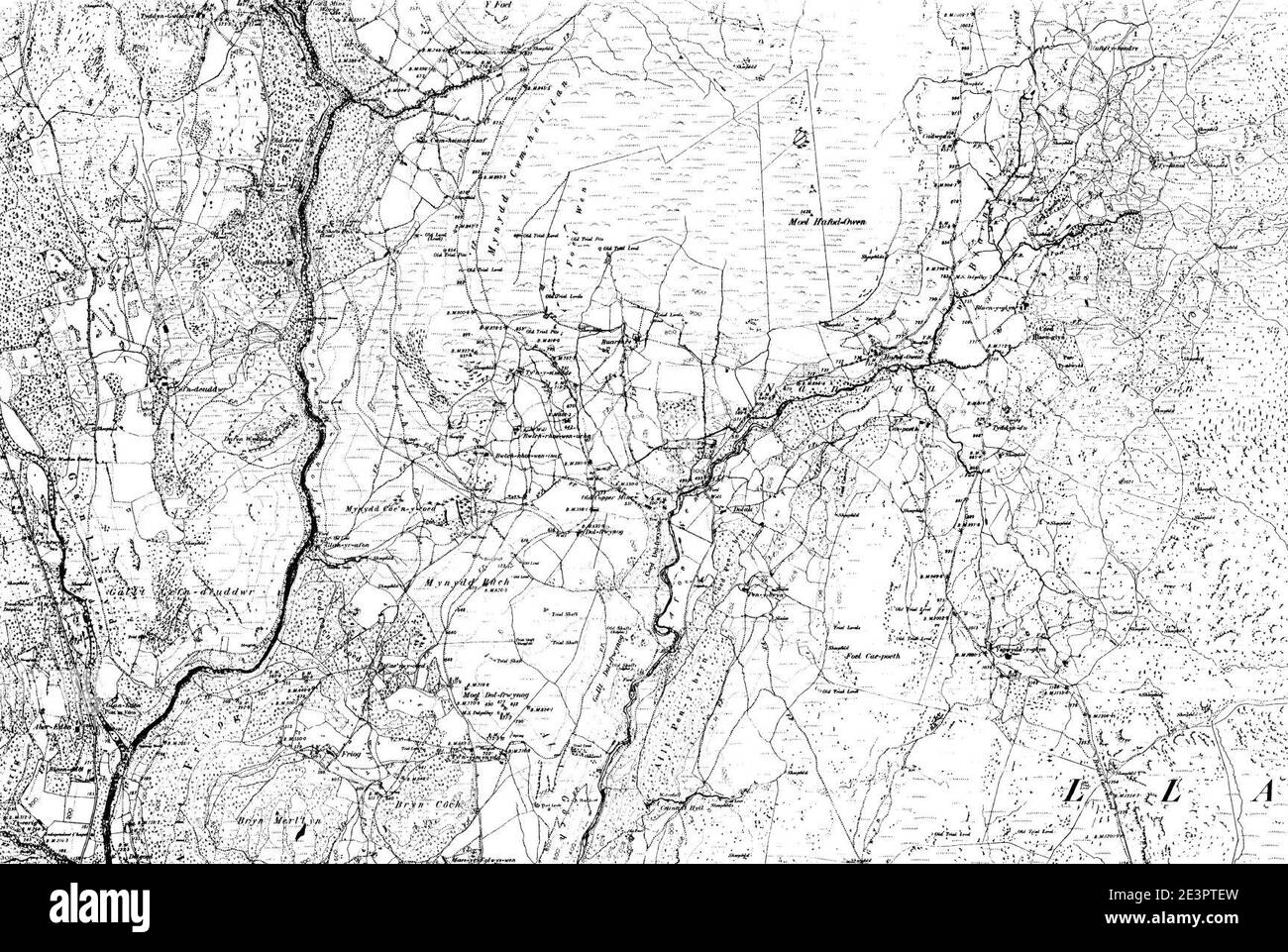 Map of Merionethshire OS Map name 027-SE, Ordnance Survey, 1888-1892 ...