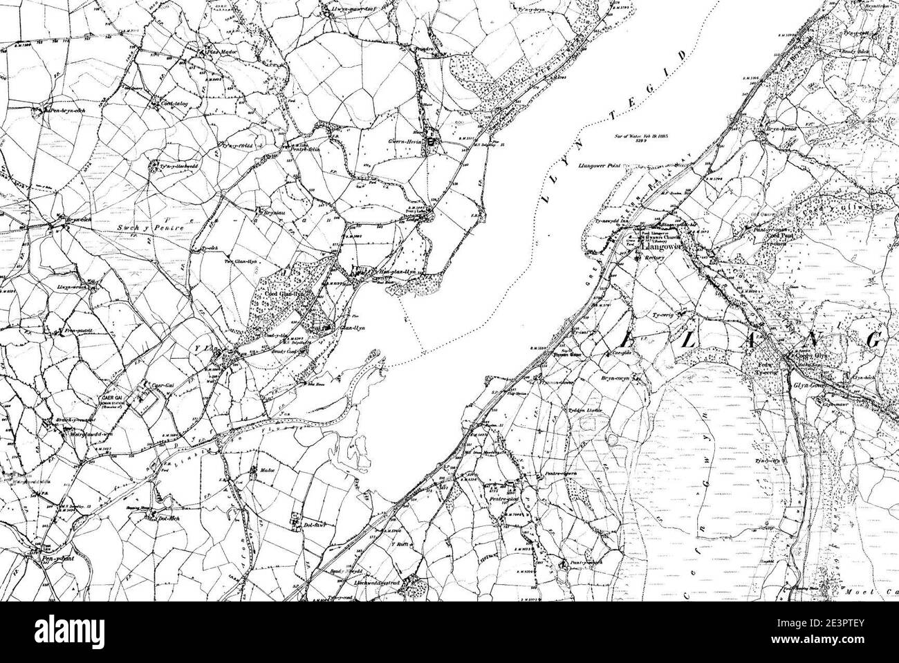 Map of Merionethshire OS Map name 022-SW, Ordnance Survey, 1888-1892 ...