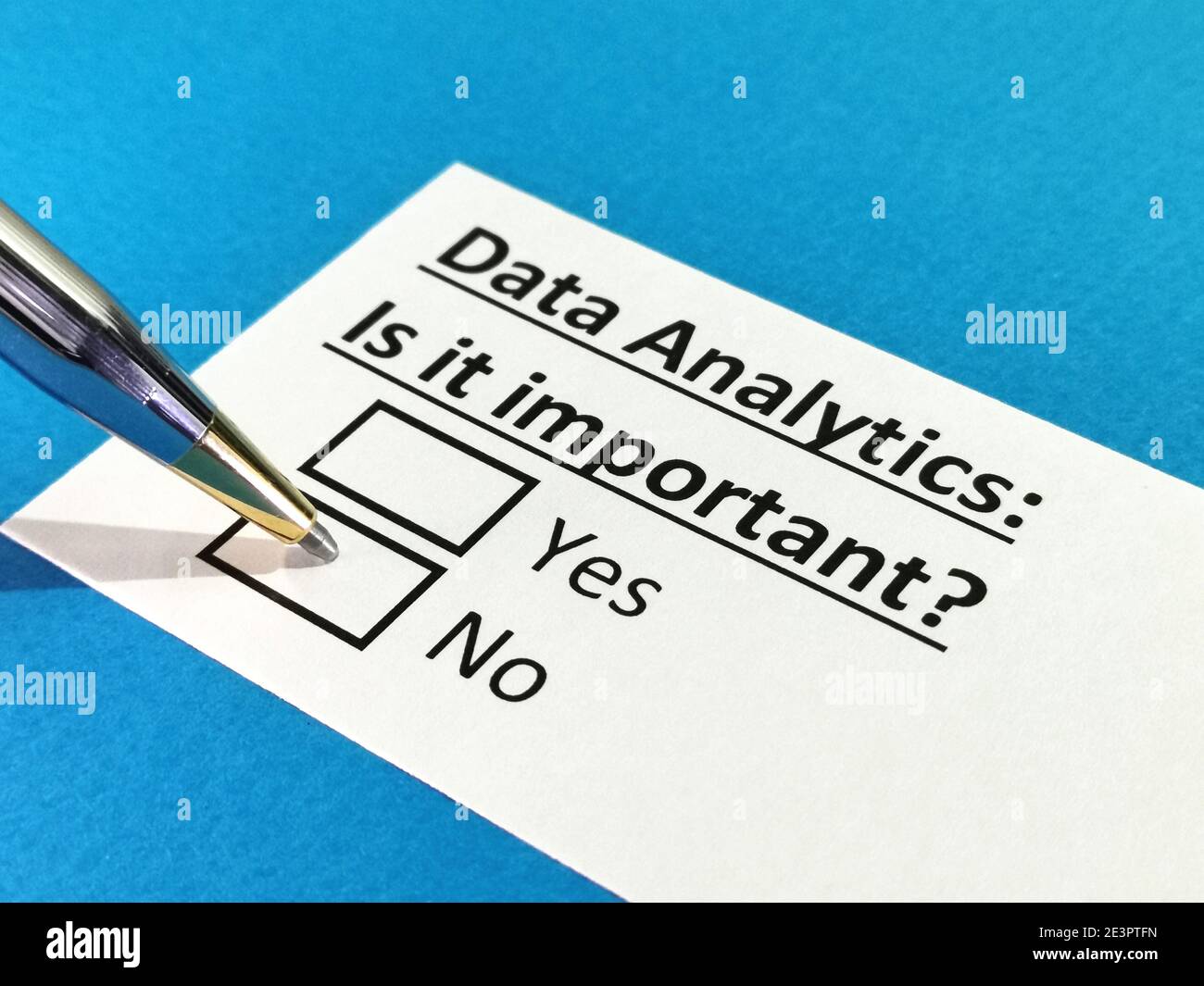 One person is answering question about data analytics Stock Photo - Alamy