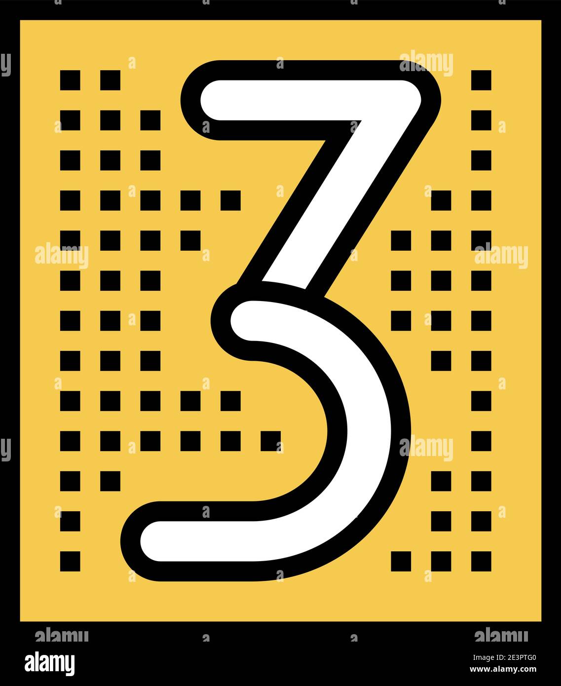 third number color icon vector illustration Stock Vector Image & Art ...