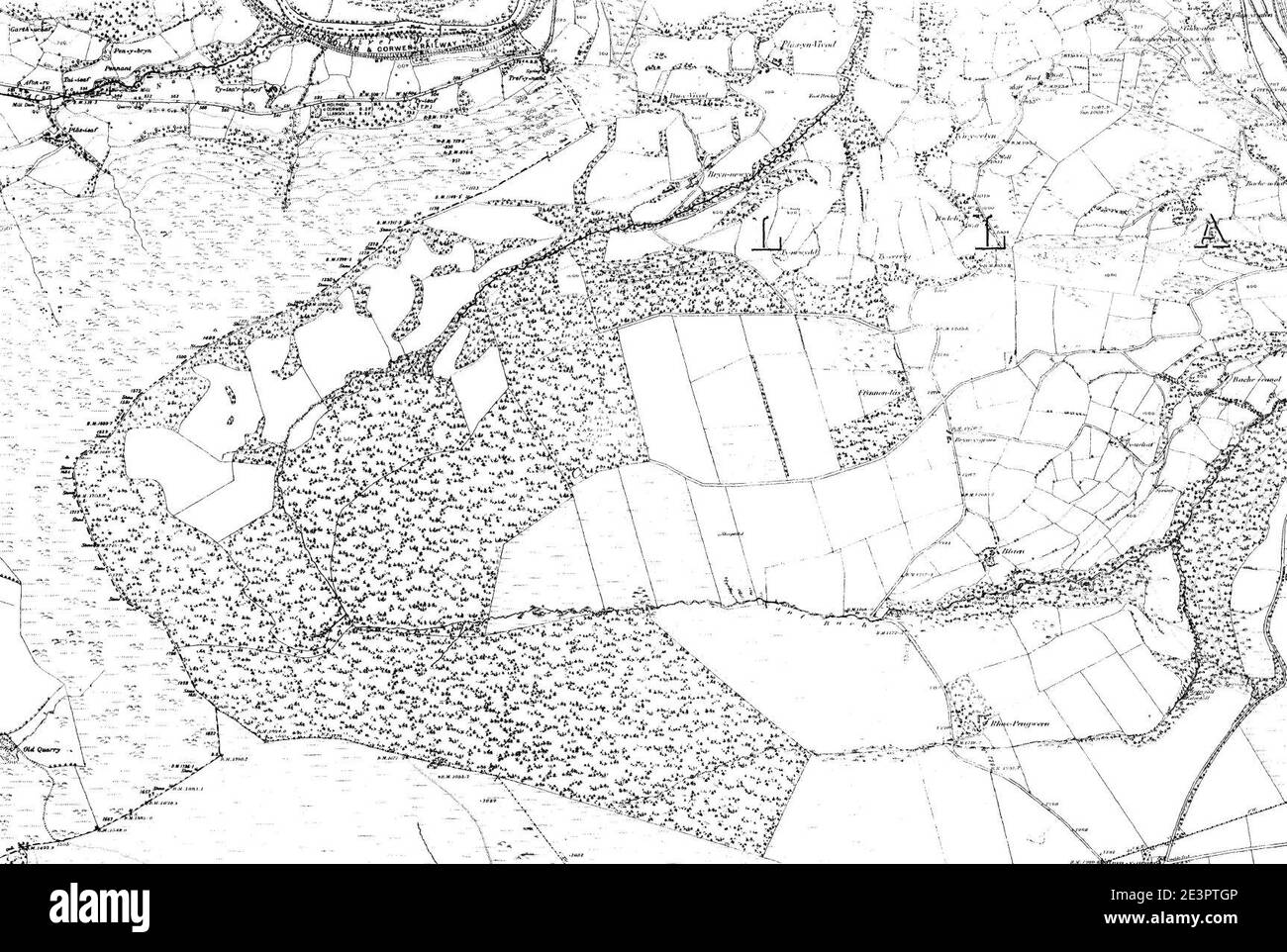 Map of Merionethshire OS Map name 017-NW, Ordnance Survey, 1888-1892 ...