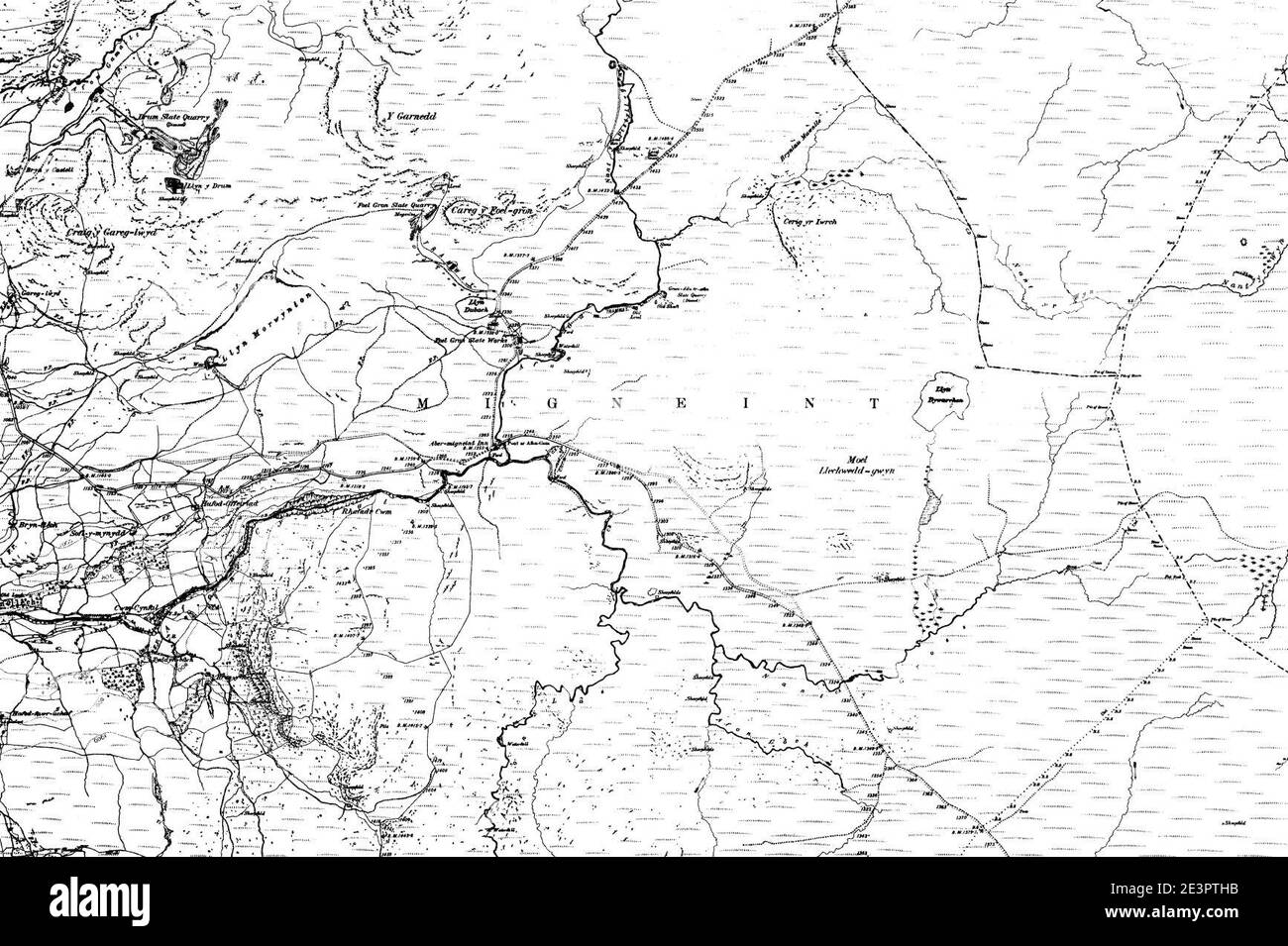 Map of Merionethshire OS Map name 012-NE, Ordnance Survey, 1888-1892 ...