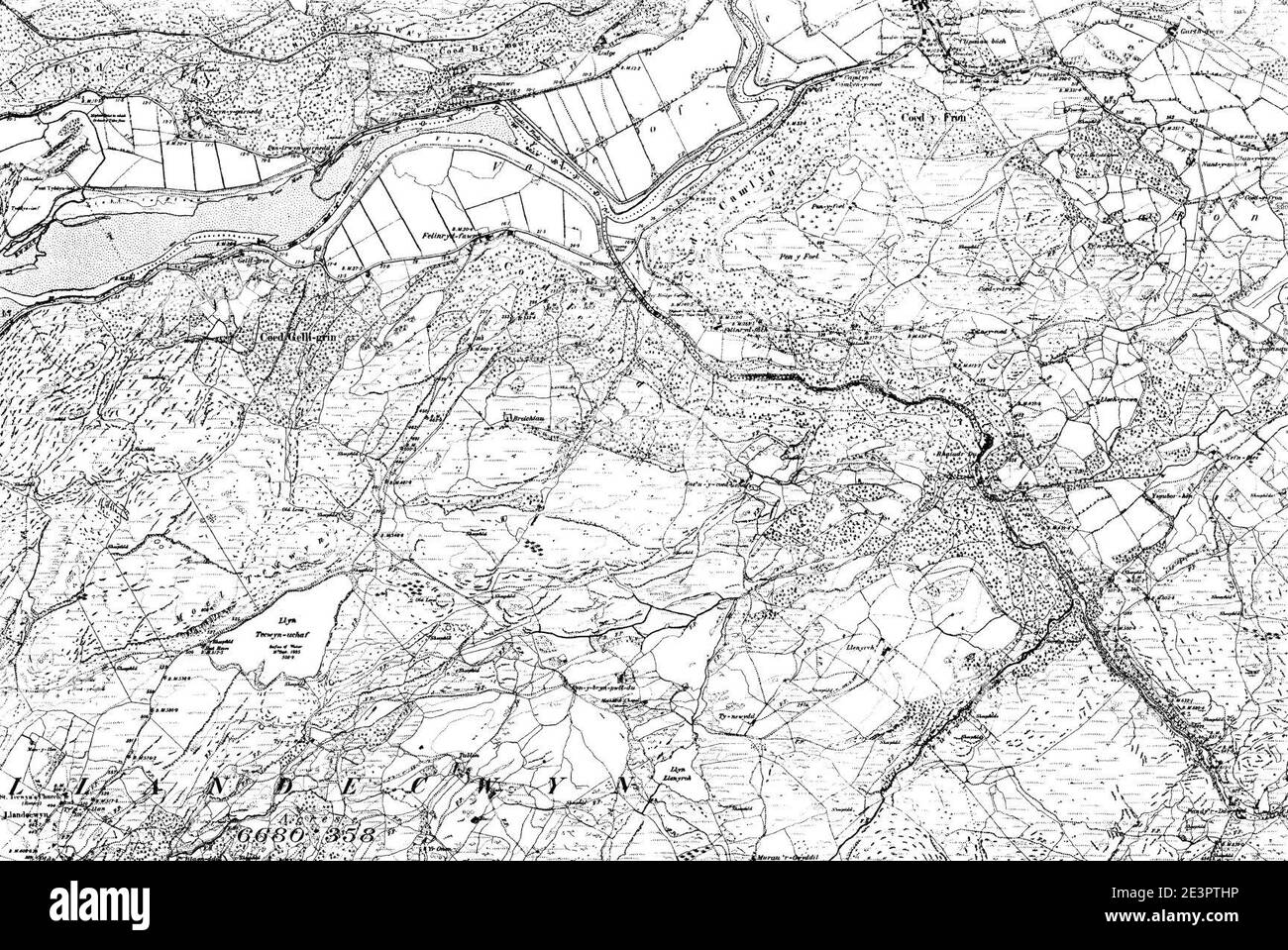 Map of Merionethshire OS Map name 011-SE, Ordnance Survey, 1888-1892 ...