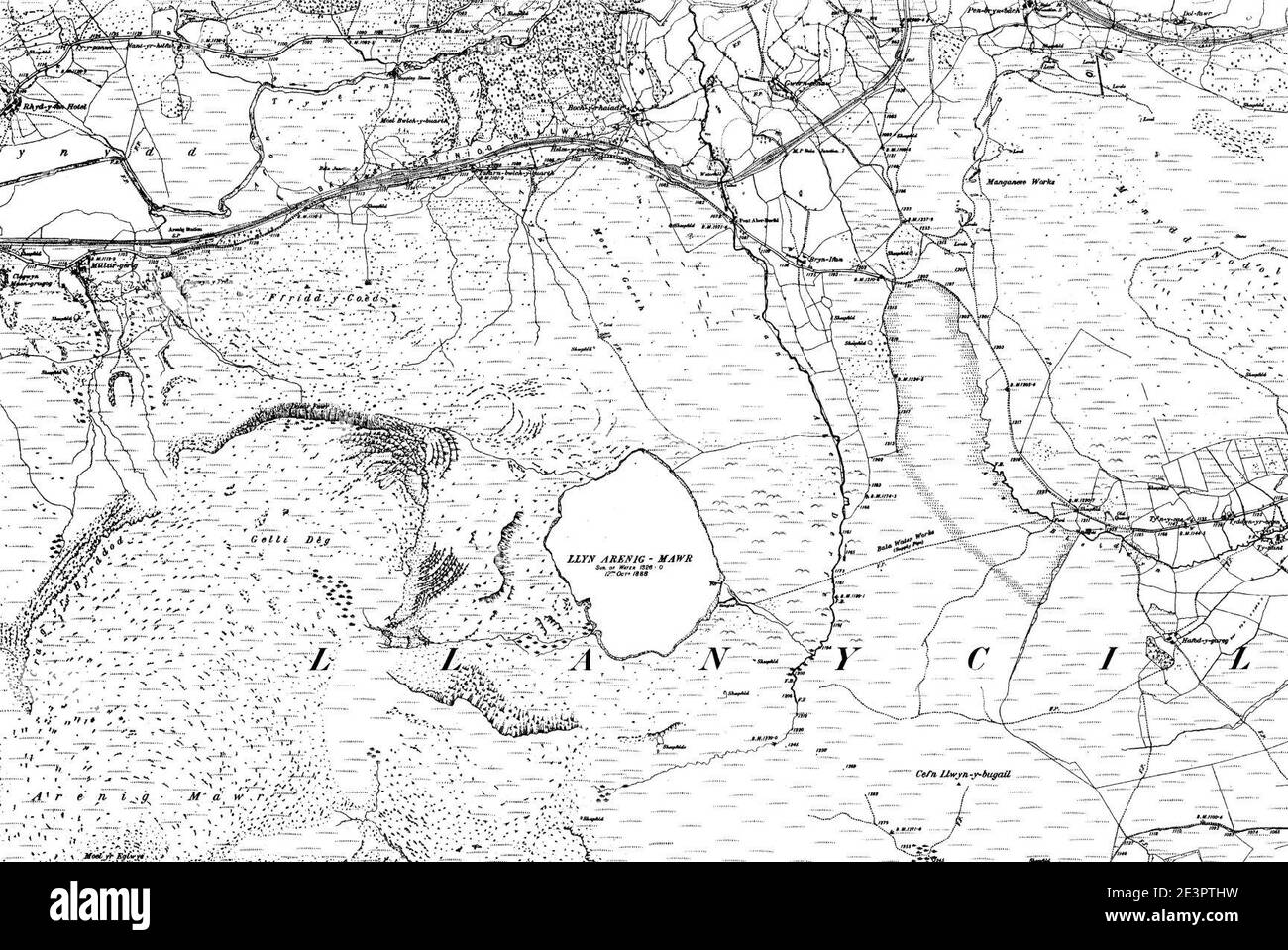 Map of Merionethshire OS Map name 013-SE, Ordnance Survey, 1888-1892 ...